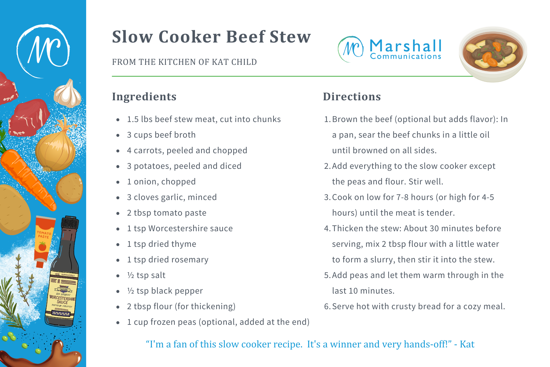 Slow Cooker Beef Stew - Marshall Communications